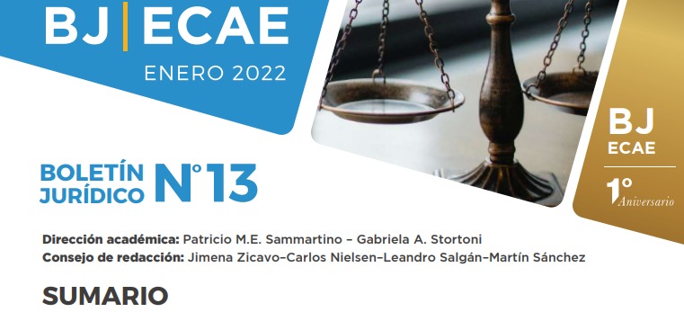 Boletín Jurídico de la ECAE: décima tercera entrega | Argentina.gob.ar Boletín Jurídico de la ECAE: décima tercera entrega | Argentina.gob.ar