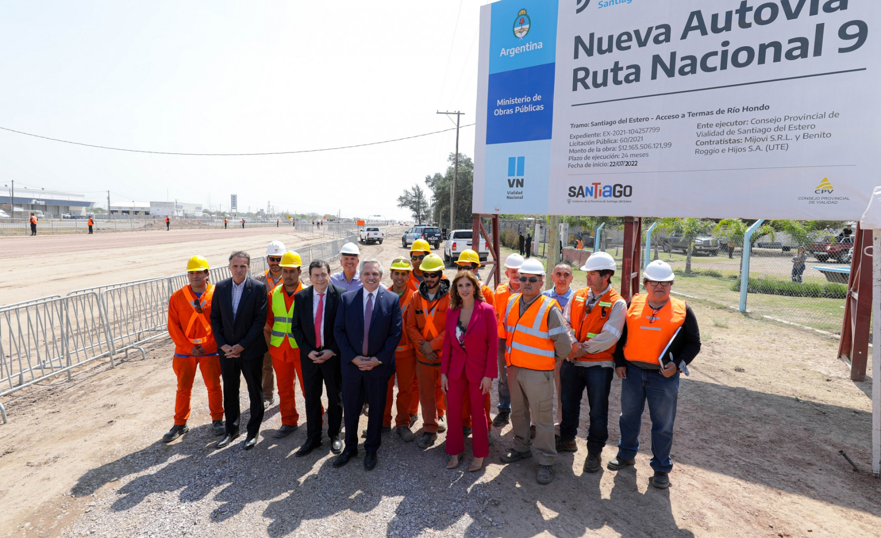 Alberto Fernández y Katopodis recorrieron las obras de la Autopista ...