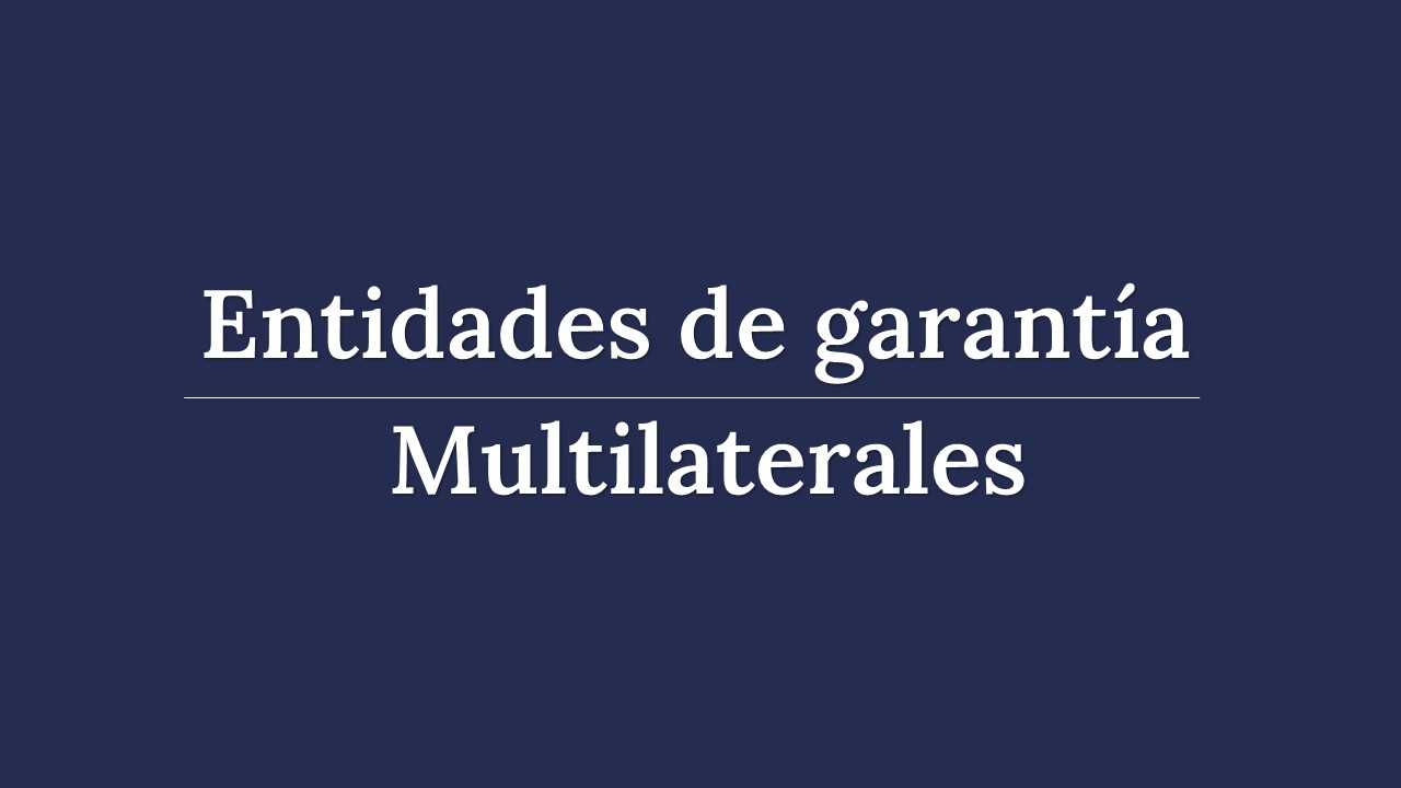 Los Organismos Multilaterales de Crédito son incorporados como ...
