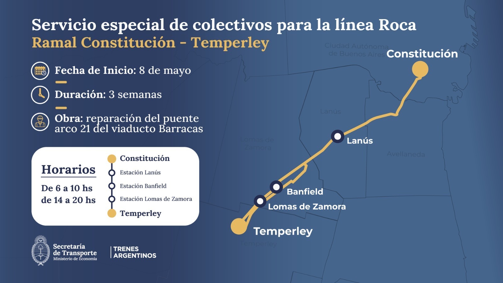 Conocé los servicios especiales para reforzar el tren Roca | Argentina ...