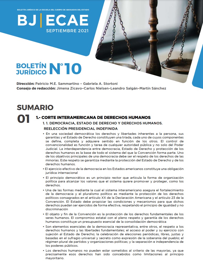 Décima entrega del Boletín Jurídico de la ECAE | Argentina.gob.ar Décima entrega del Boletín Jurídico de la ECAE | Argentina.gob.ar