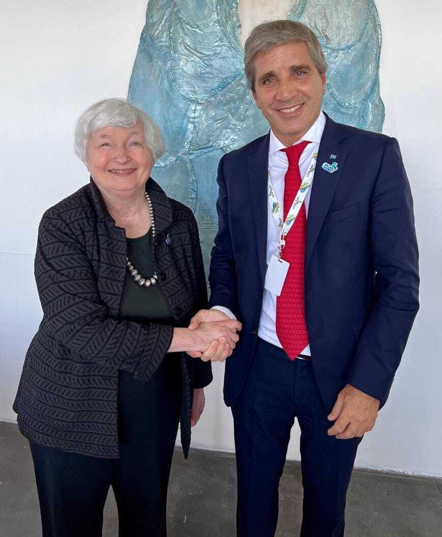 Luis Caputo se reunió con la Secretaria del Tesoro de los EEUU, Janet ...